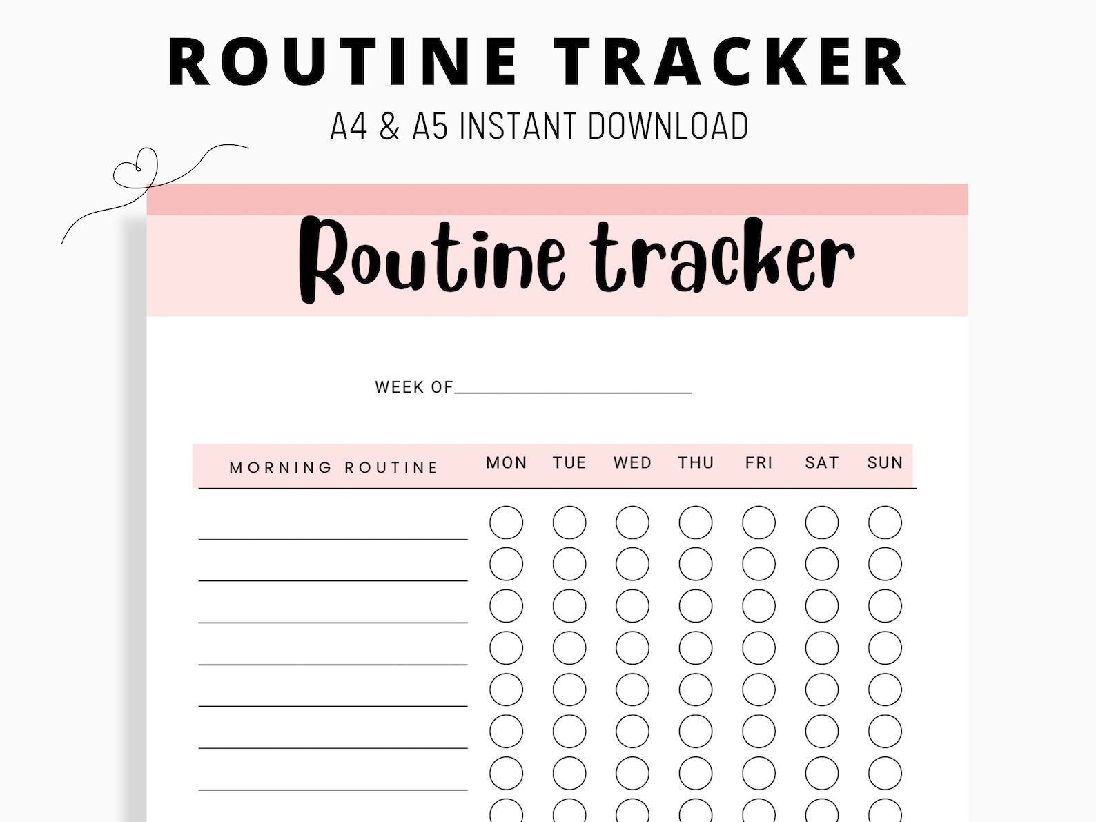 Daily Routine Printable, Daily Routine Tracker, Morning Routine Planner ...