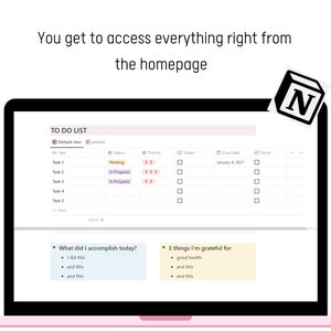 To Do List Notion Template, Digital to Do List, Editable and Fillable ...