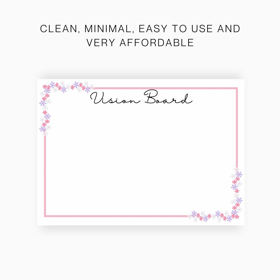 Printable Vision Board, Vision Board Template, 2024 Dream Life Planner ...
