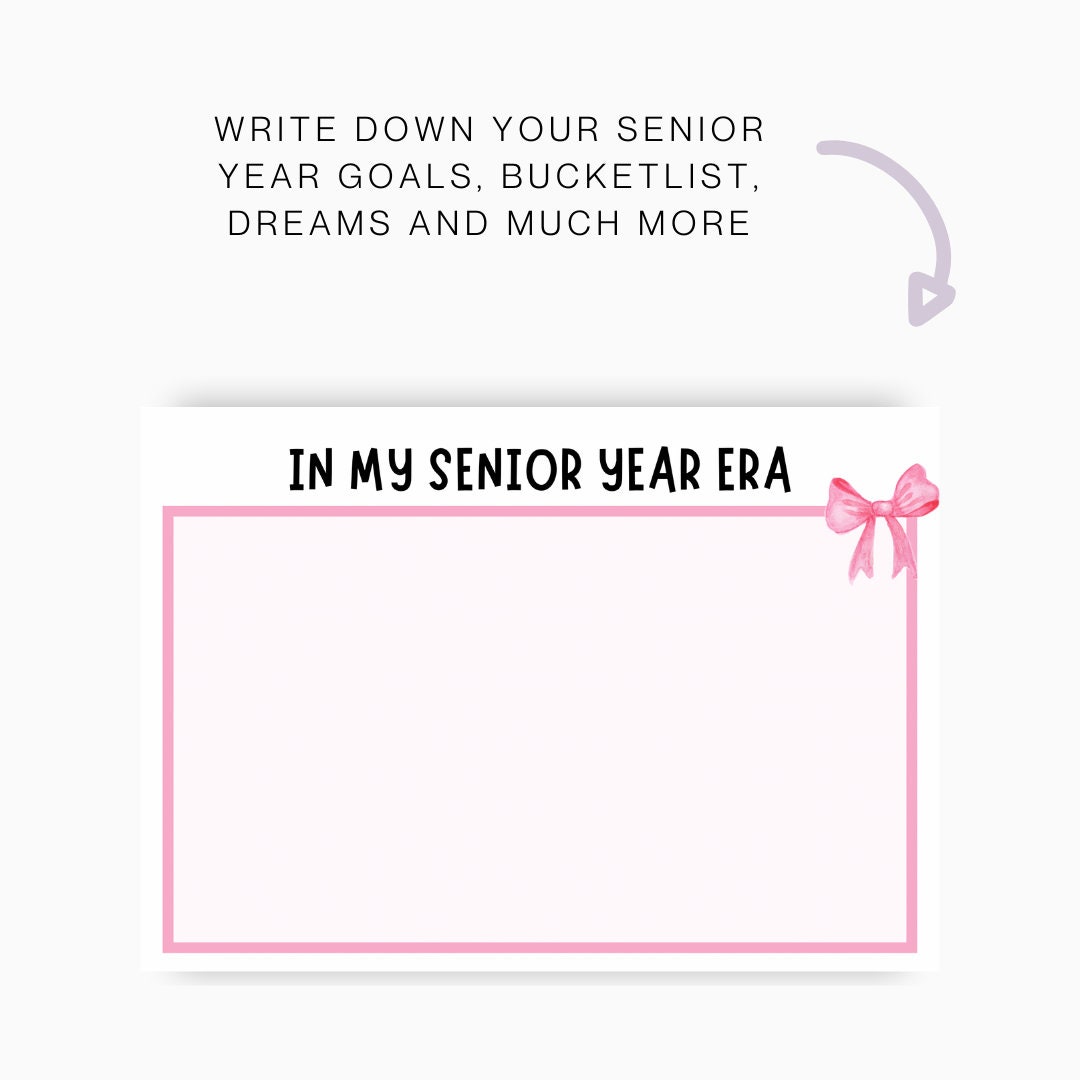 Senior Year Vision Board, Vision Board Template, 2024 School Life ...