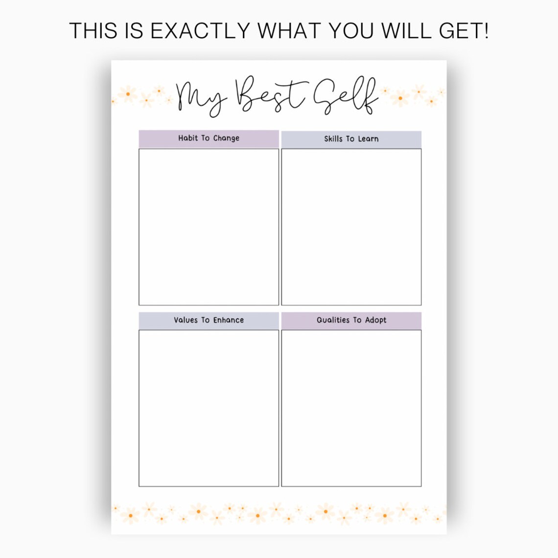 Life Reset Template, Life Goals Planner, Vision Board Template, Dream ...