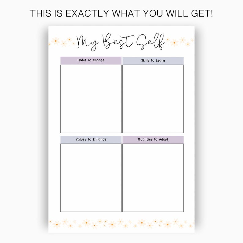 Life Reset Template, Life Goals Planner, Vision Board Template, Dream ...