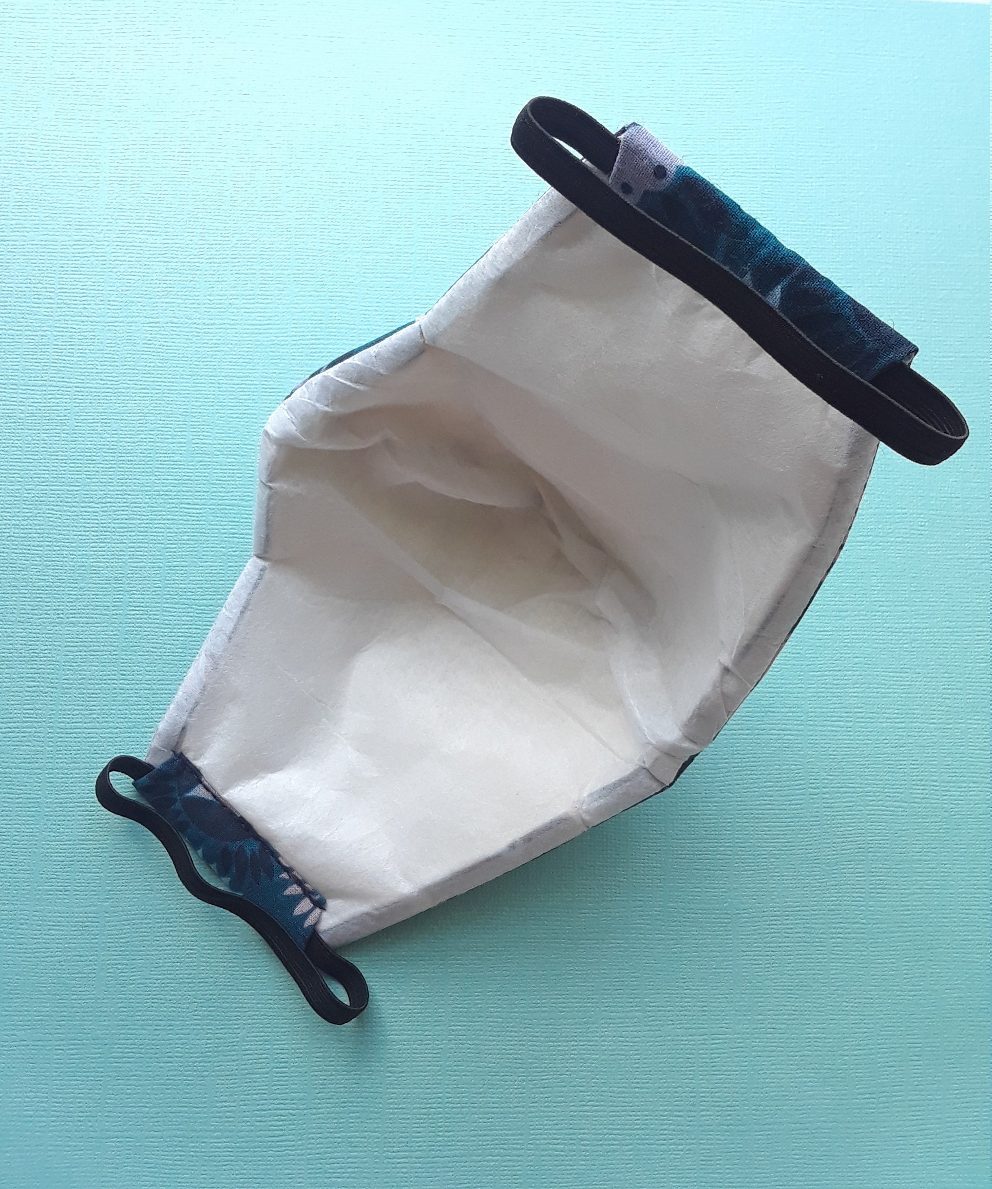 2 Aegean Blue Print Mask, Washable Face Masks, Reusable Allergy Masks ...