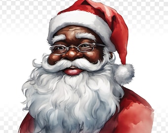 African American Santa Clipart, Black Santa Clipart, African American ...