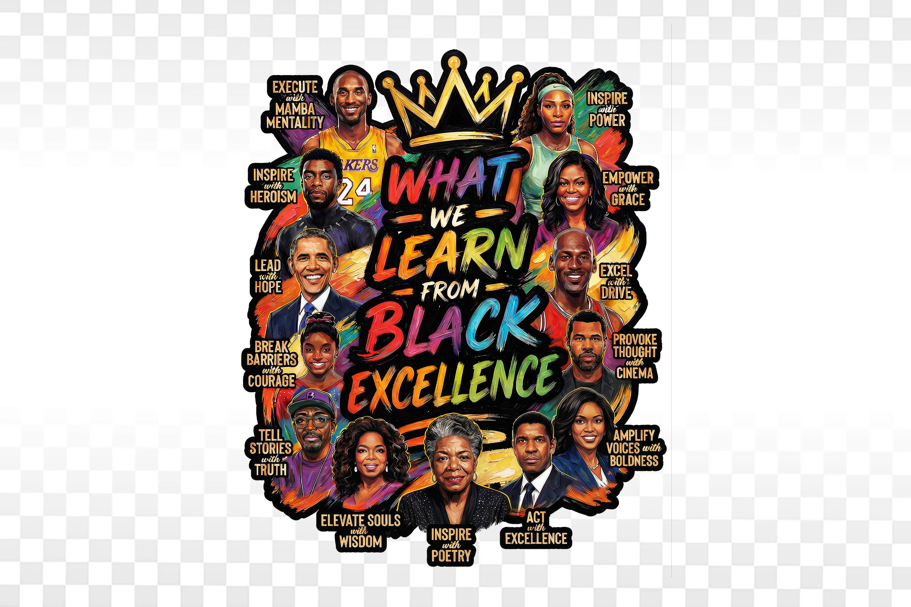 Black Excellence PNG: What We Learn Black History Month Design for ...