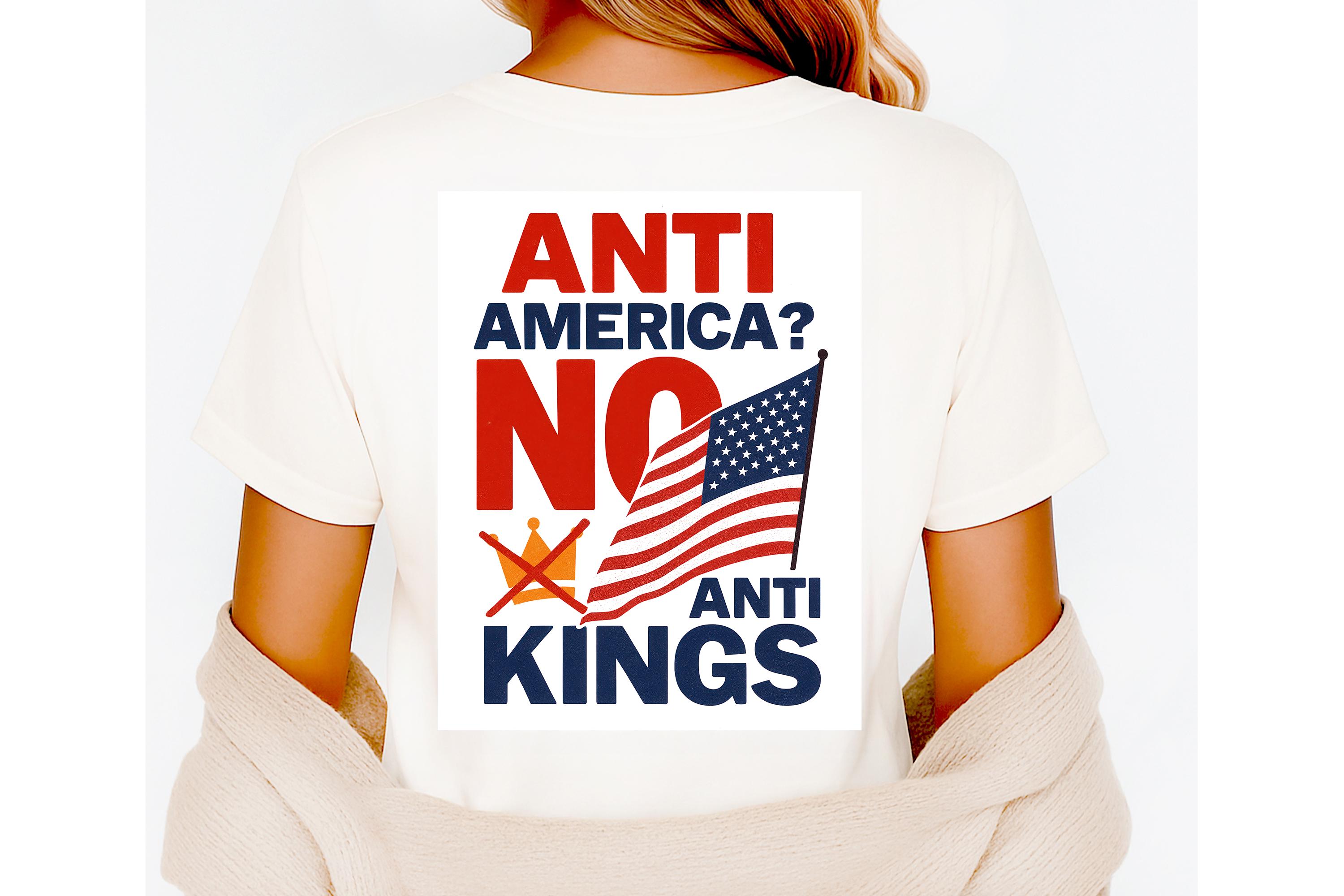 Love America No Kings Signs, Anti Trump USA Flag Political PRINTABLE ...