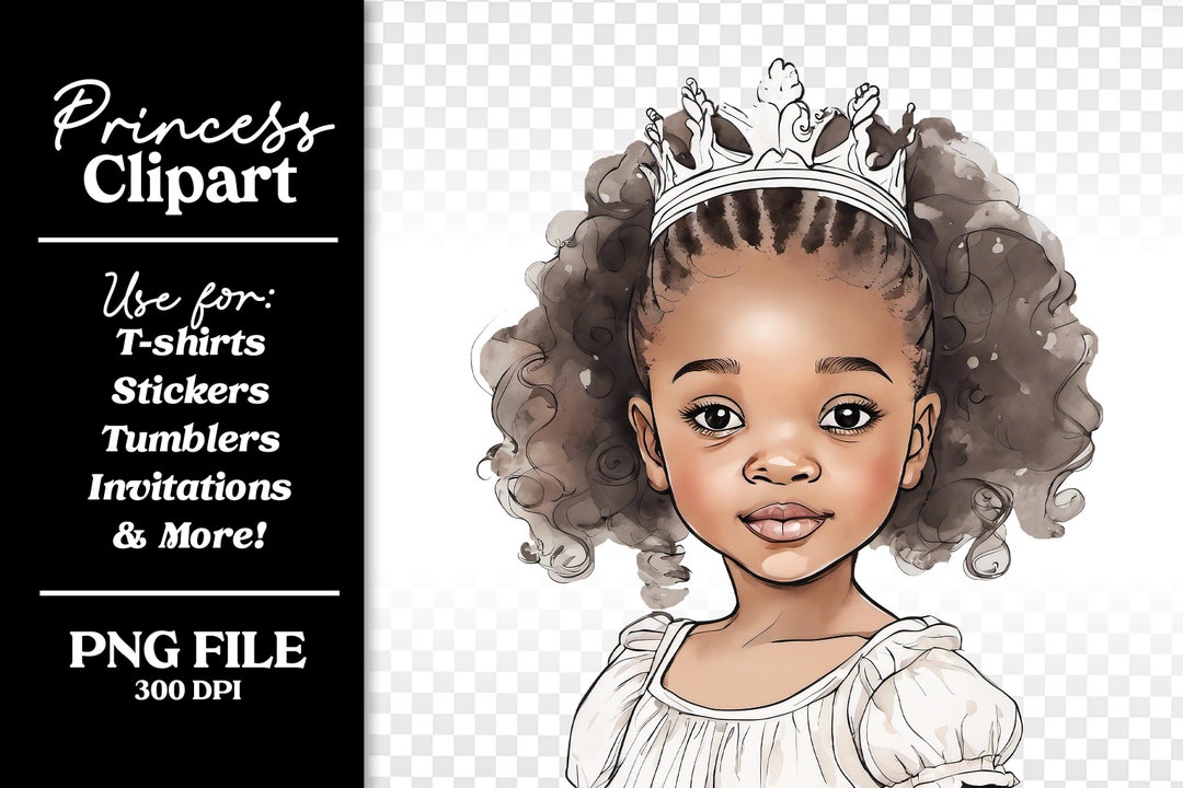 Black Princess PNG Clipart African American Girl With Princess Crown ...