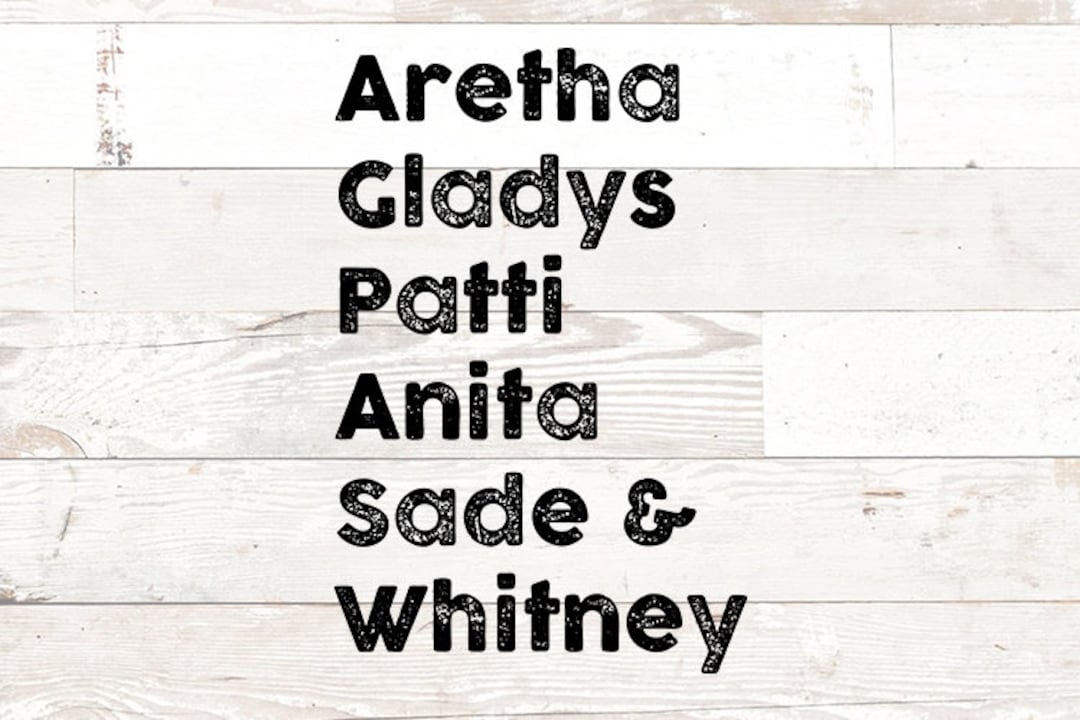 Black Women Singers SVG: Aretha, Gladys, Sade (digital Download) - Etsy