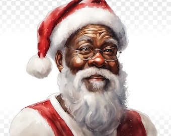 African American Santa Clipart, Black Santa Clipart, African American ...