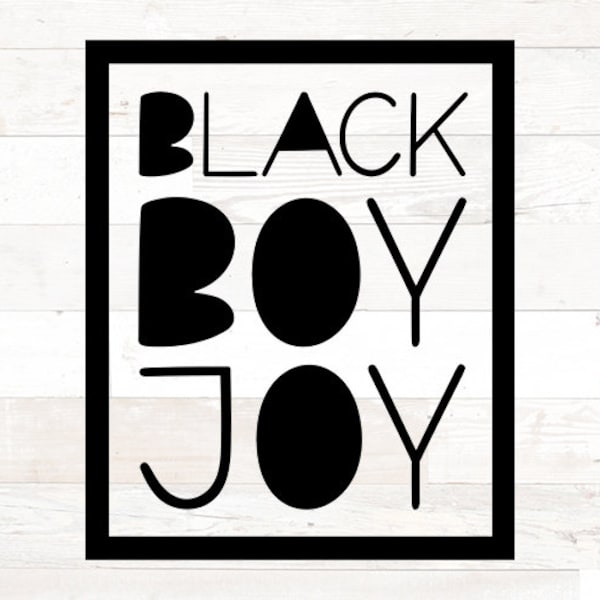 Black Boy Joy Svg - Etsy