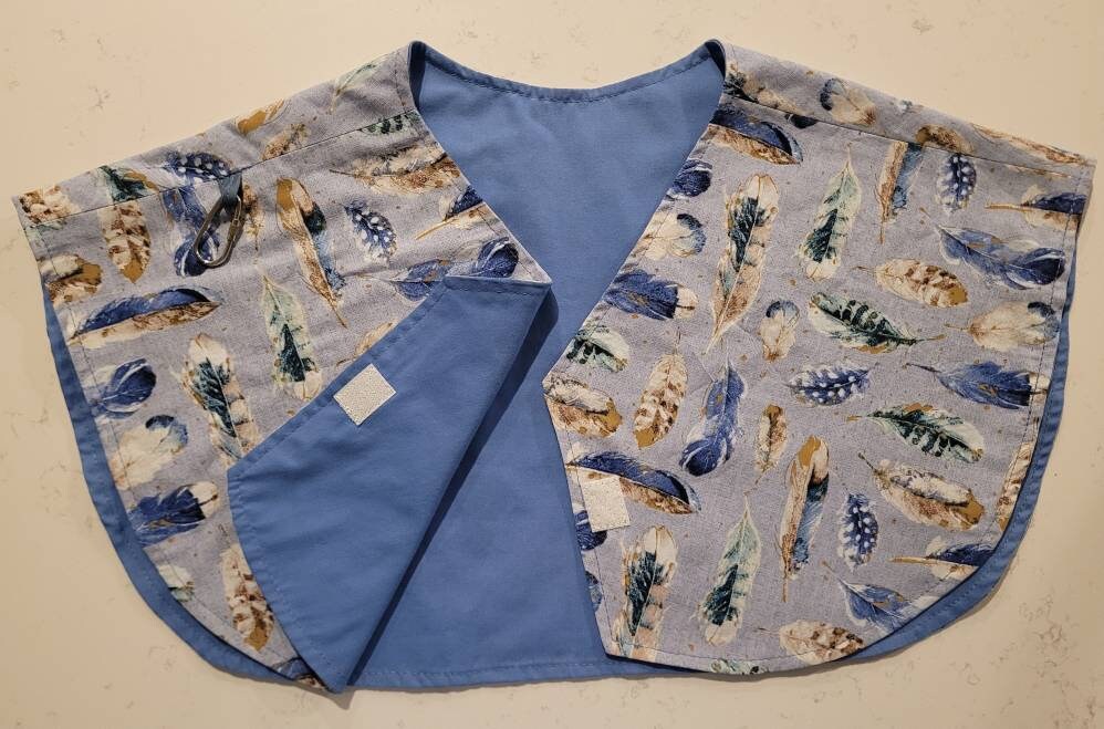 Poop Poncho for Pet Bird or Parrot - Feather Fabric, Blue Hues ...