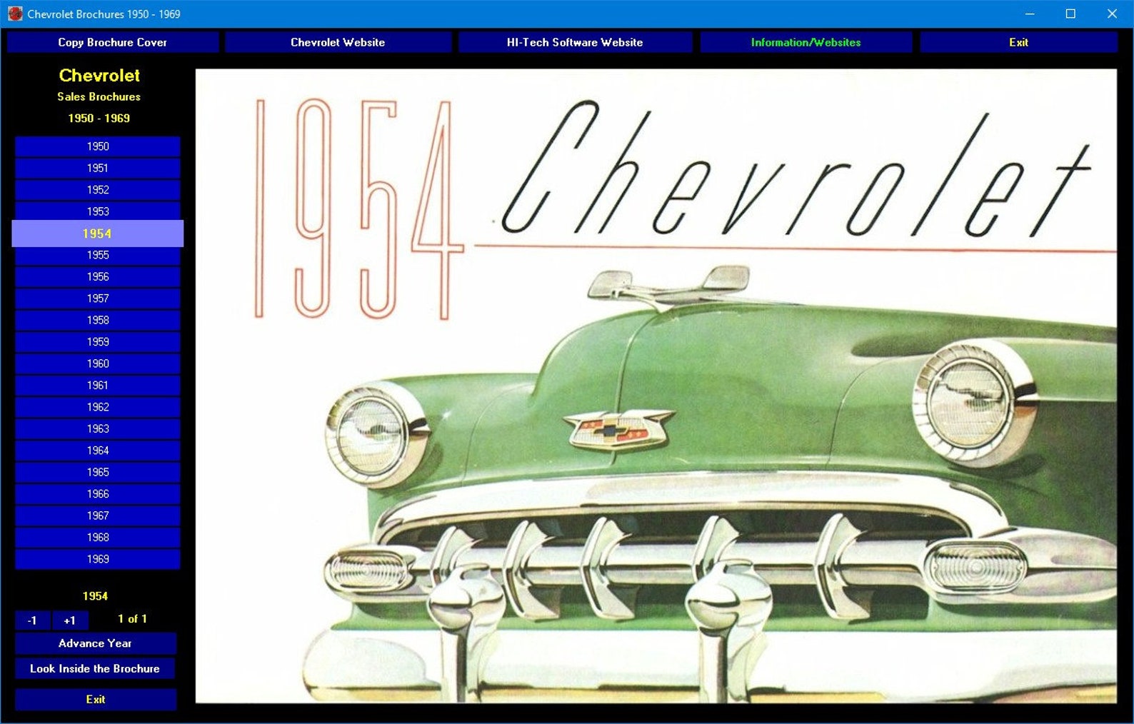 Chevrolet Sales Brochures 1950 -1969 - Etsy