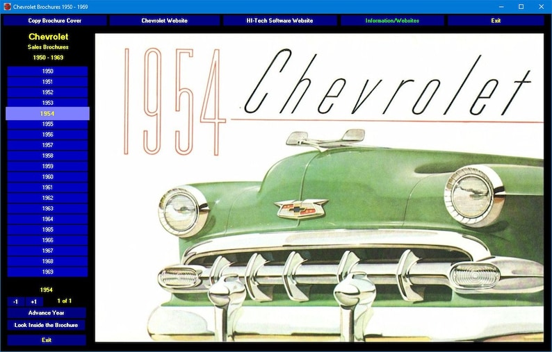Chevrolet Sales Brochures 1950 -1969 - Etsy