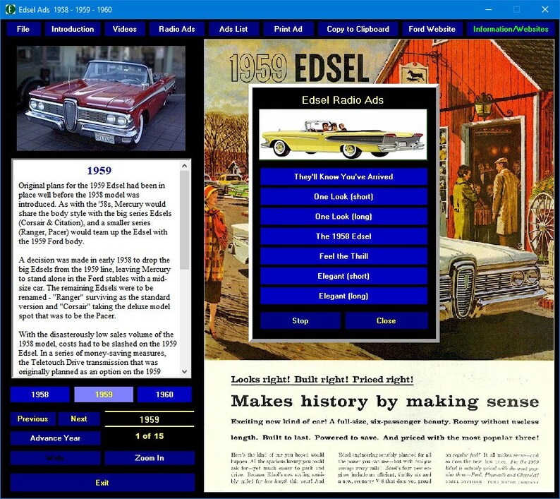 Edsel Ads 1958 - 1959 - 1960 - Etsy