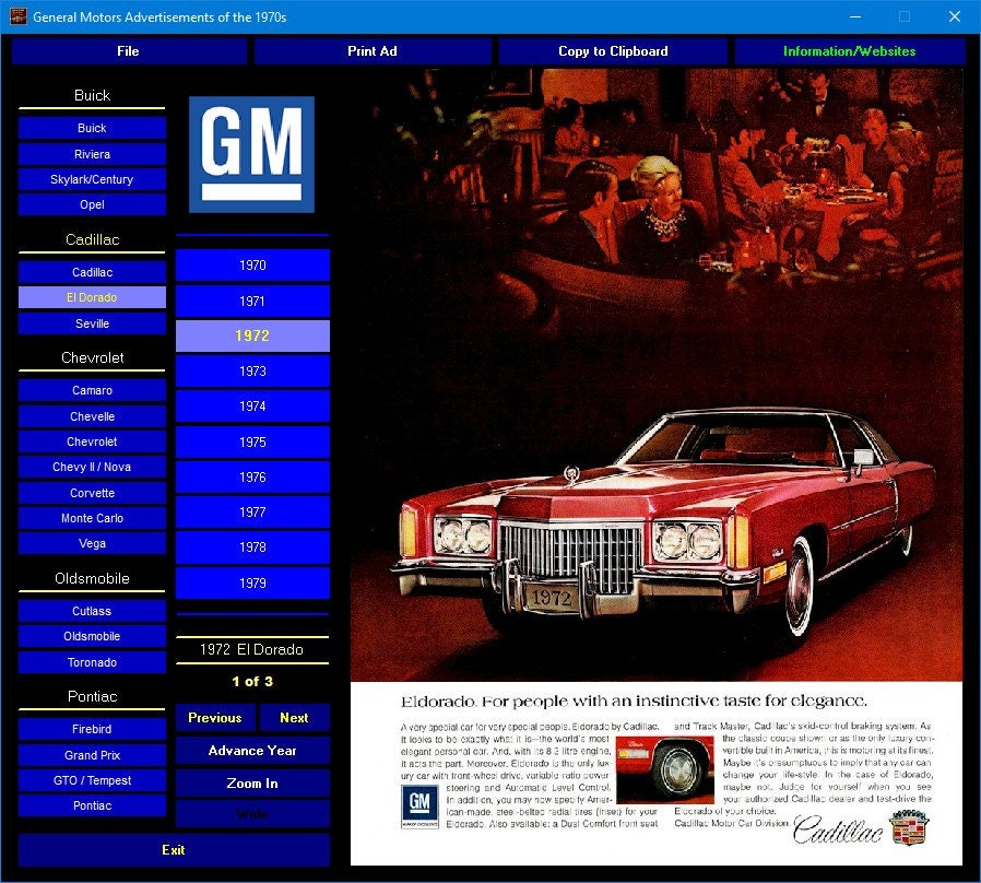 General Motors Advertisements of the 1970s - Etsy