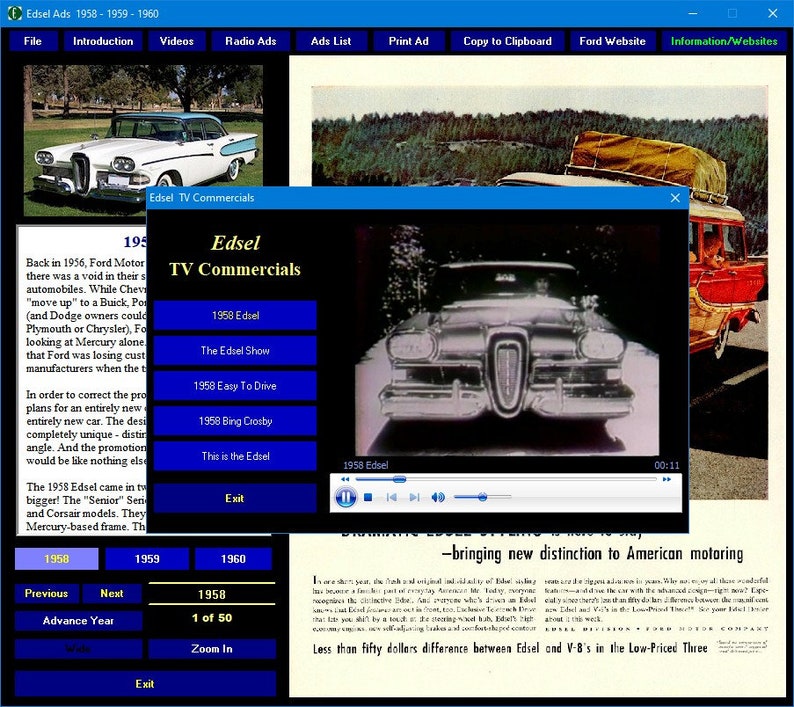 Edsel Ads 1958 - 1959 - 1960 - Etsy