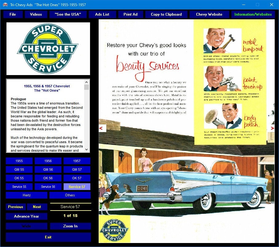 Tri-chevy Ads - the Marketing of the "hot Ones" 1955 - 1956 - 1957 - Etsy