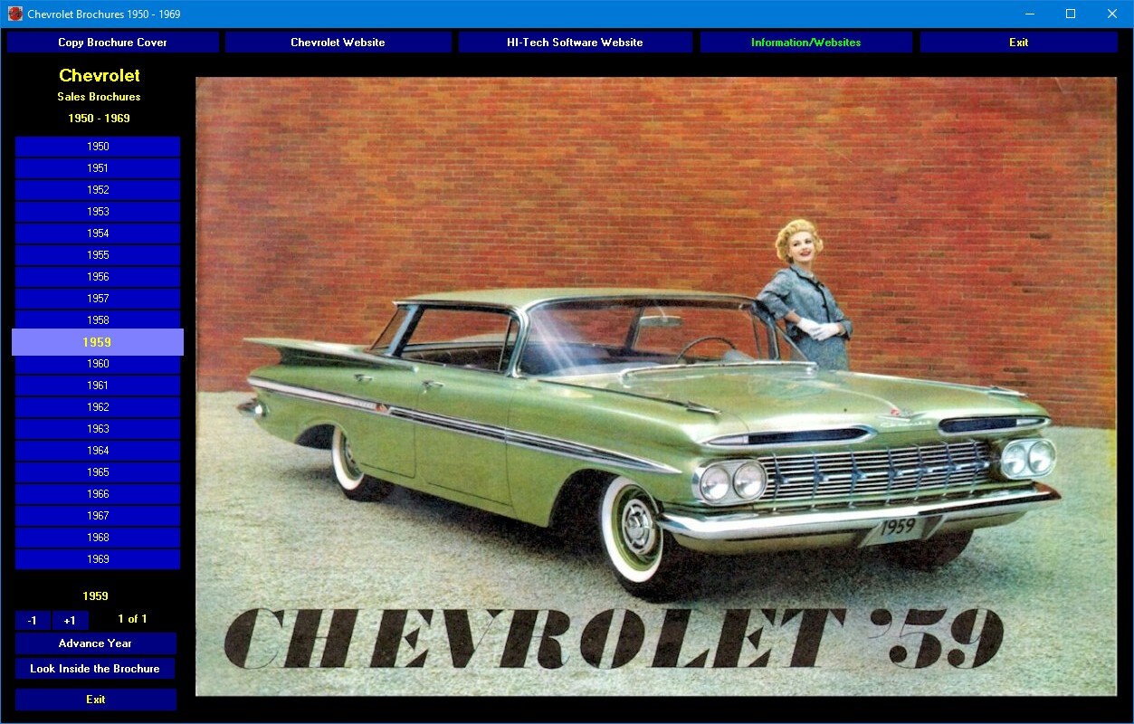 Chevrolet Sales Brochures 1950 -1969 - Etsy