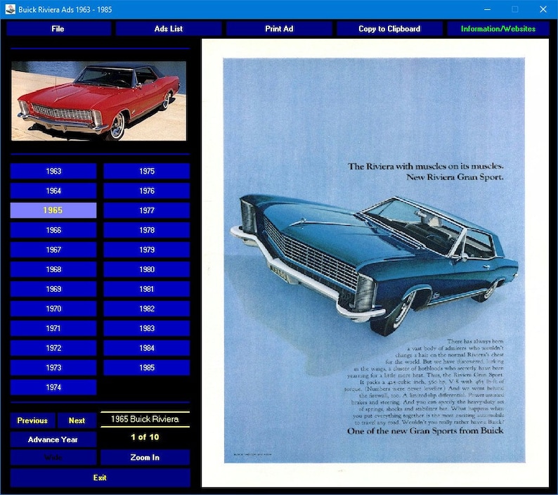 Buick Riviera Ads 1963 - 1985 - Etsy