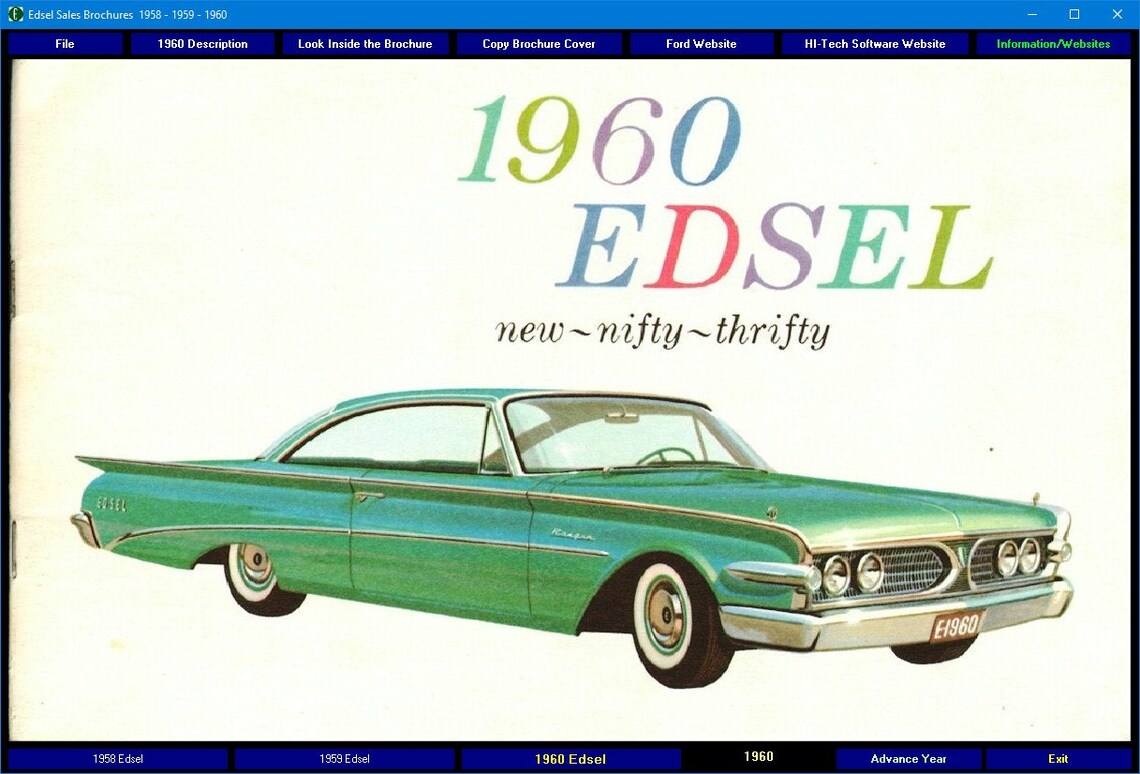 Edsel Sales Brochures 1958 -1959 - 1960 - Etsy