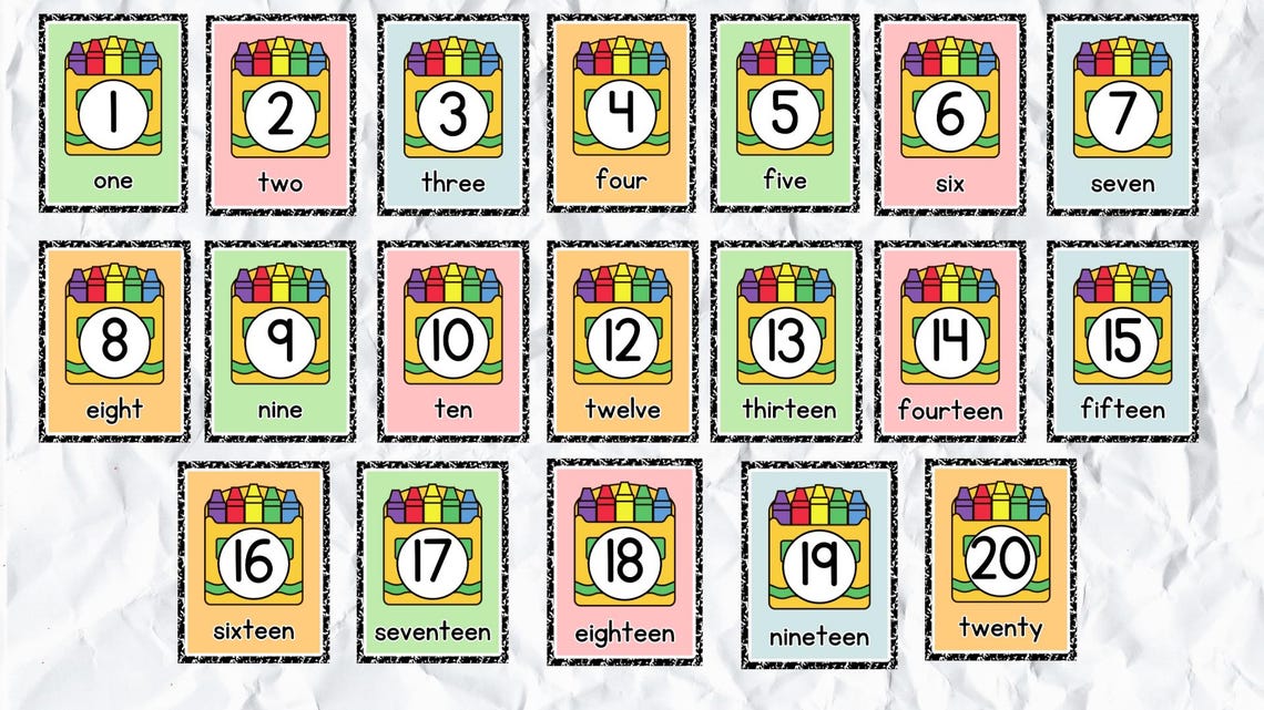 Composition Notebook Numbers Posters 1-20 - Etsy