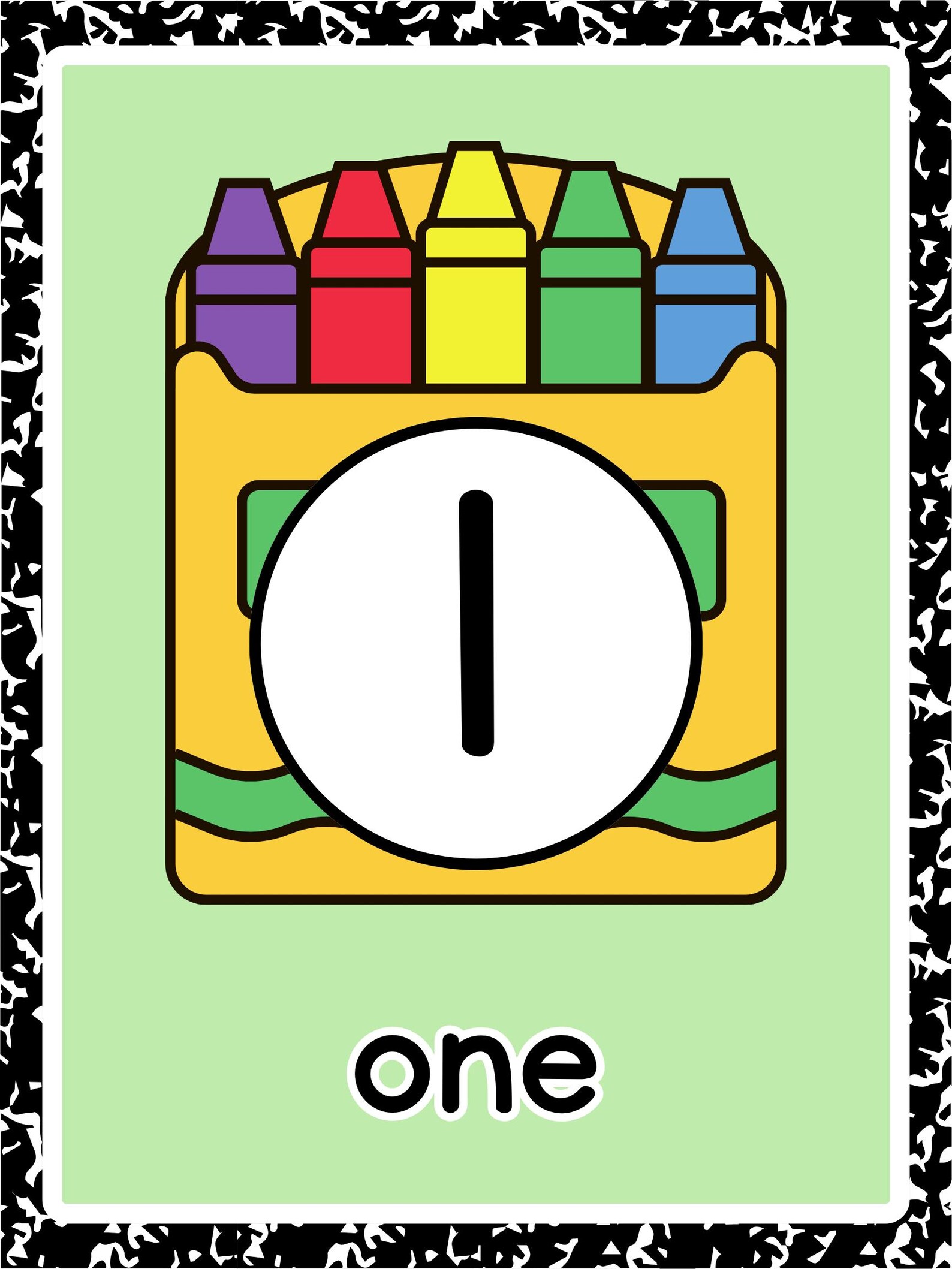 Composition Notebook Numbers Posters 1-20 - Etsy