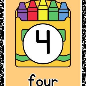 Composition Notebook Numbers Posters 1-20 - Etsy