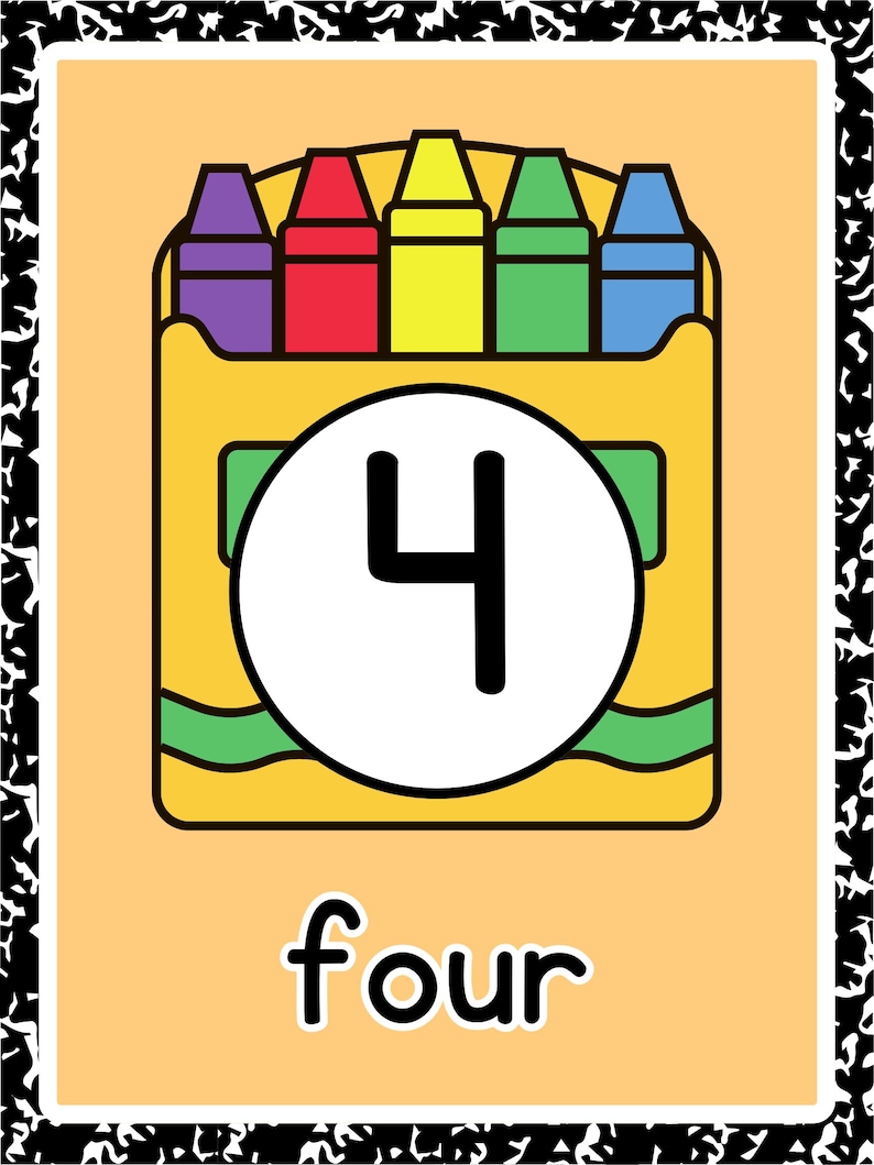 Composition Notebook Numbers Posters 1-20 - Etsy