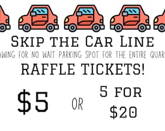 Skip the Line Fundraiser, Skip the Car Rider Line Flyer, PTO Fundraiser ...
