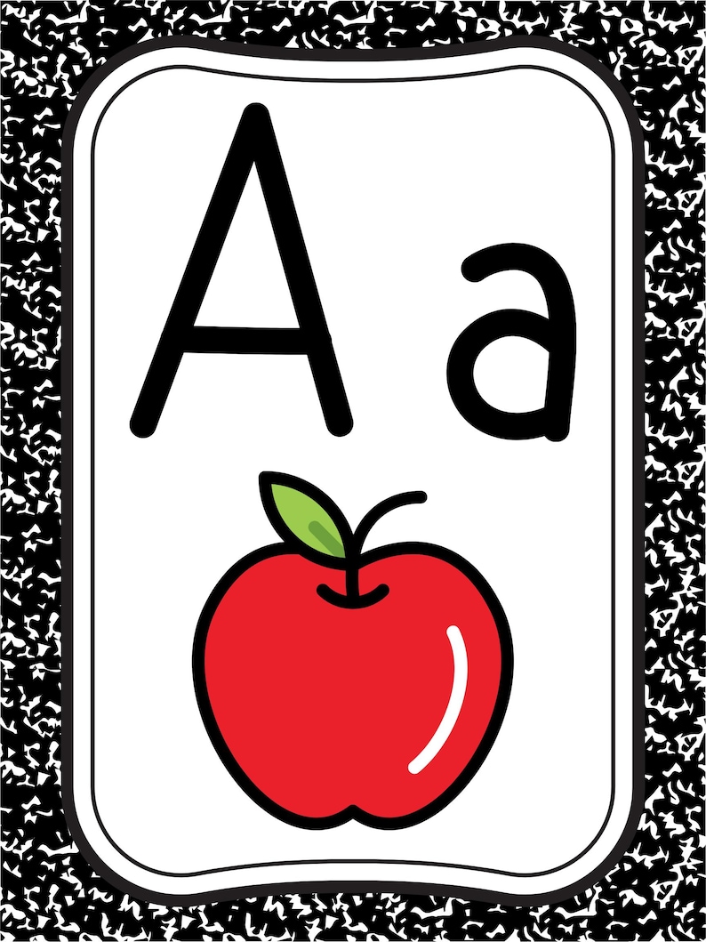 Composition Notebook Classroom Alphabet - Etsy