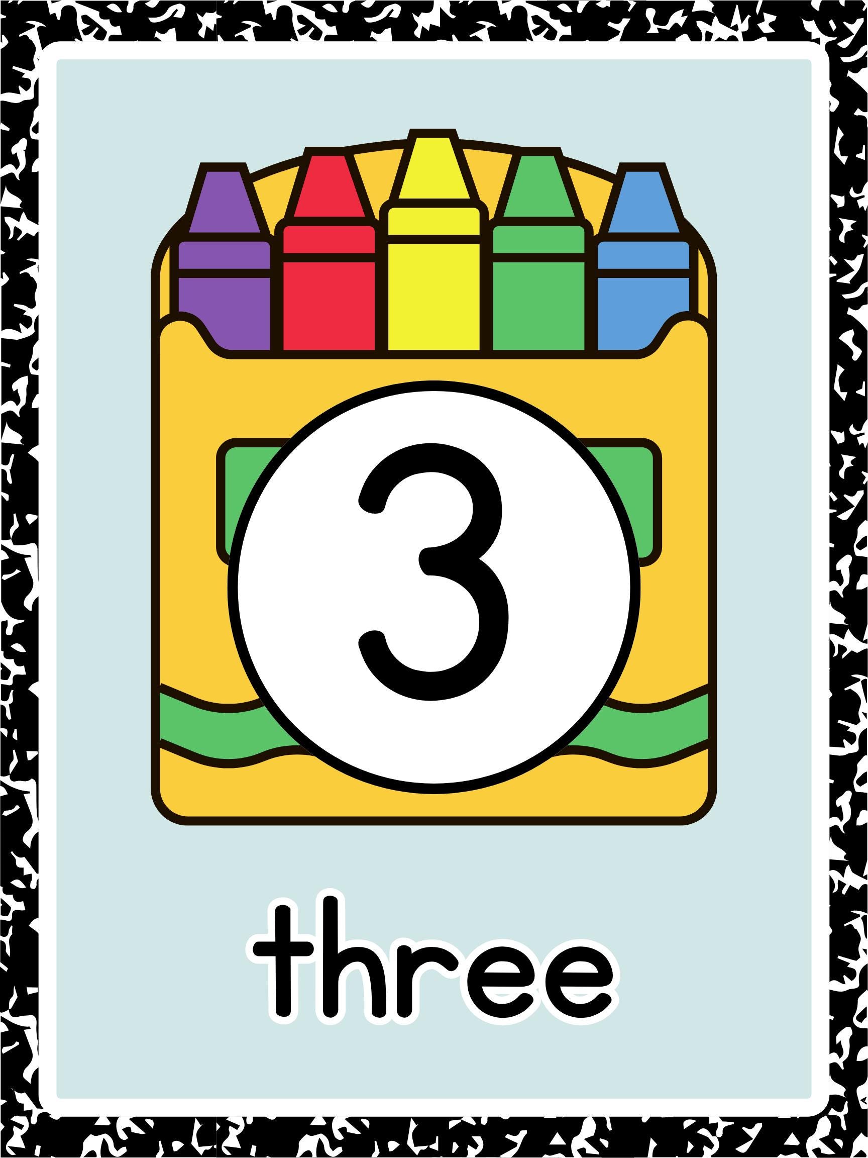 Composition Notebook Numbers Posters 1-20 - Etsy