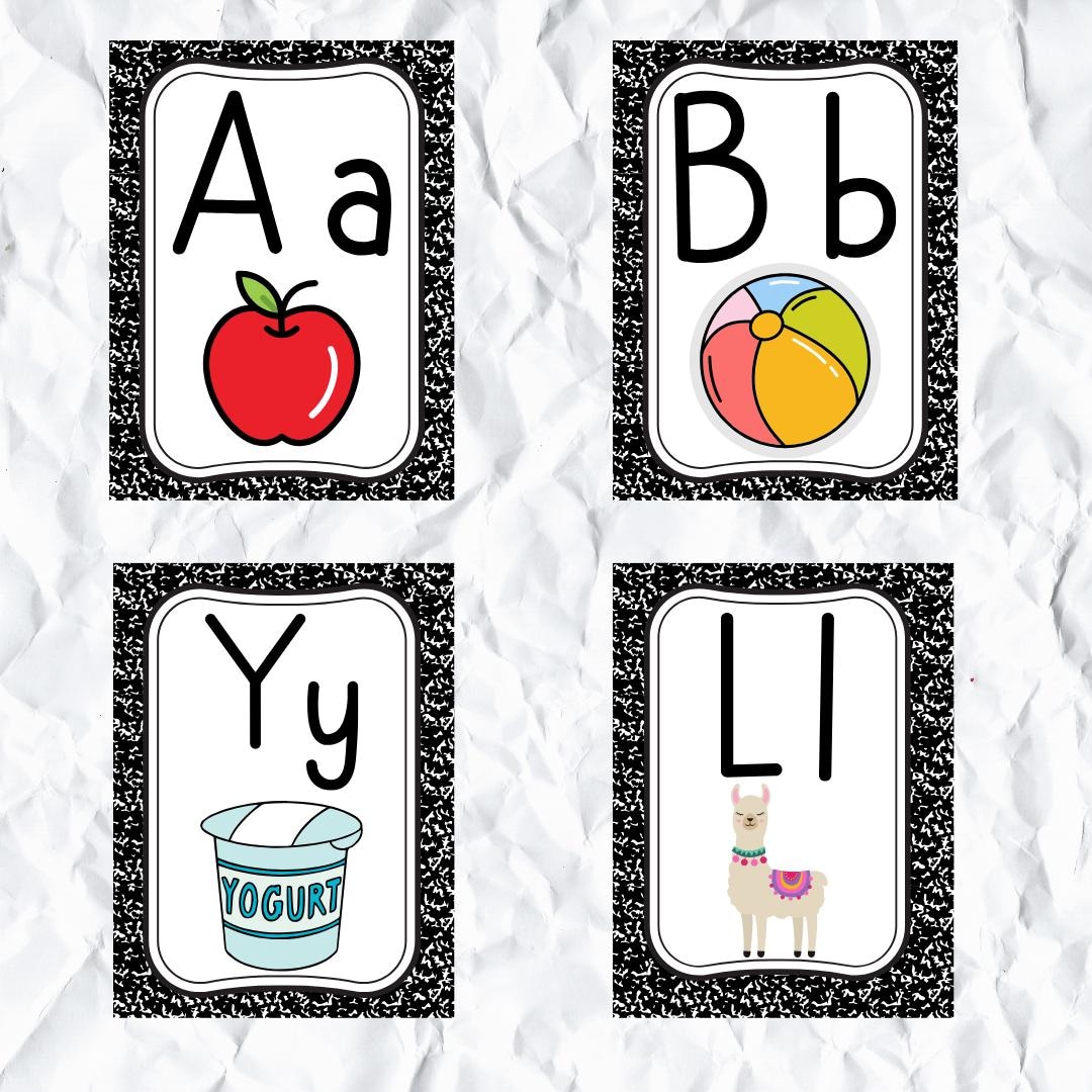 Composition Notebook Classroom Alphabet - Etsy