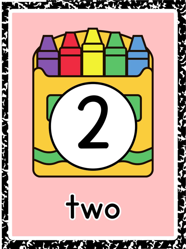 Composition Notebook Numbers Posters 1-20 - Etsy