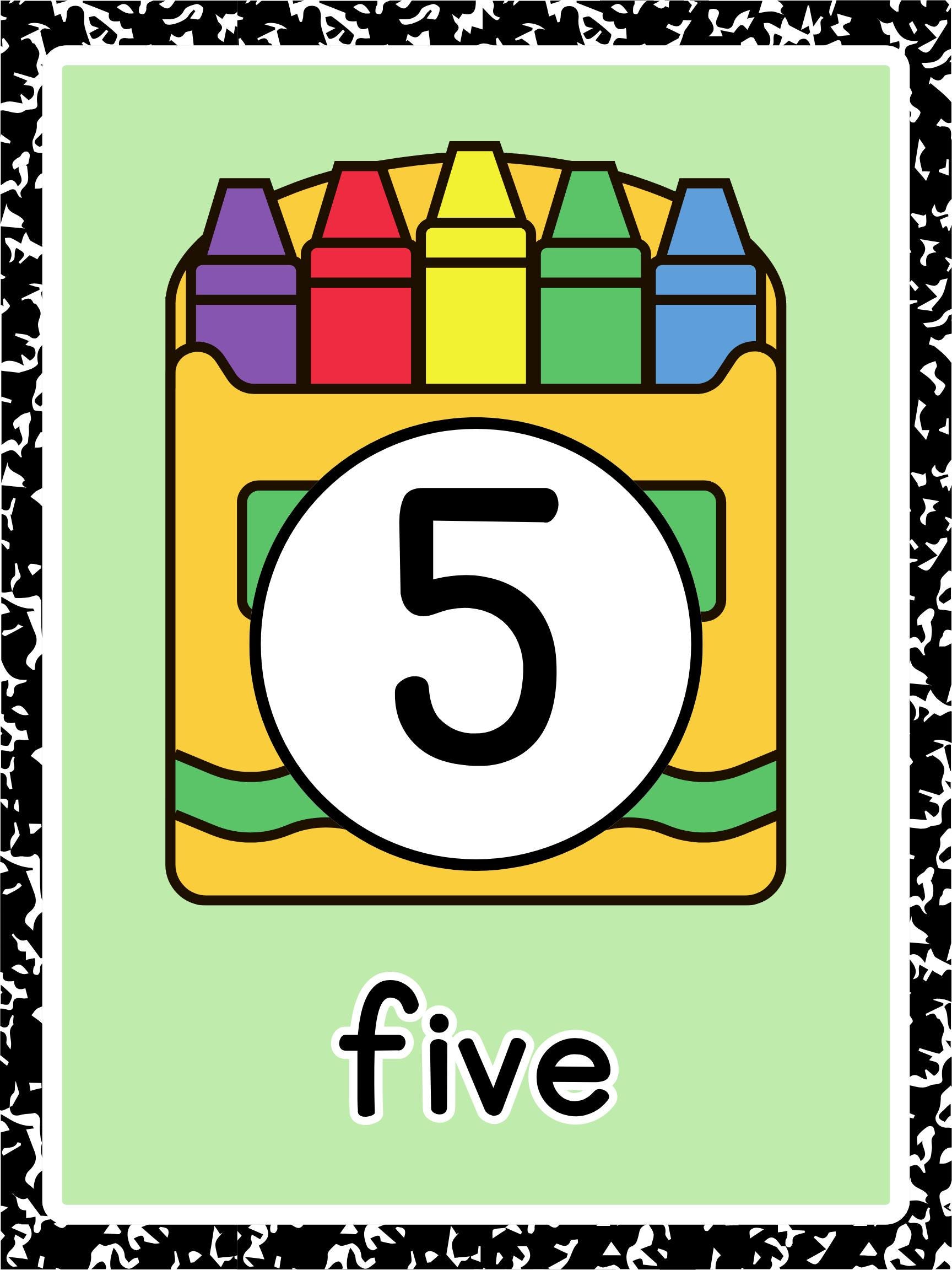 Composition Notebook Numbers Posters 1-20 - Etsy