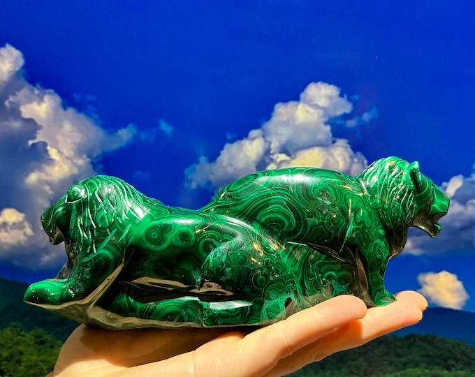 Malachite Dog - Etsy