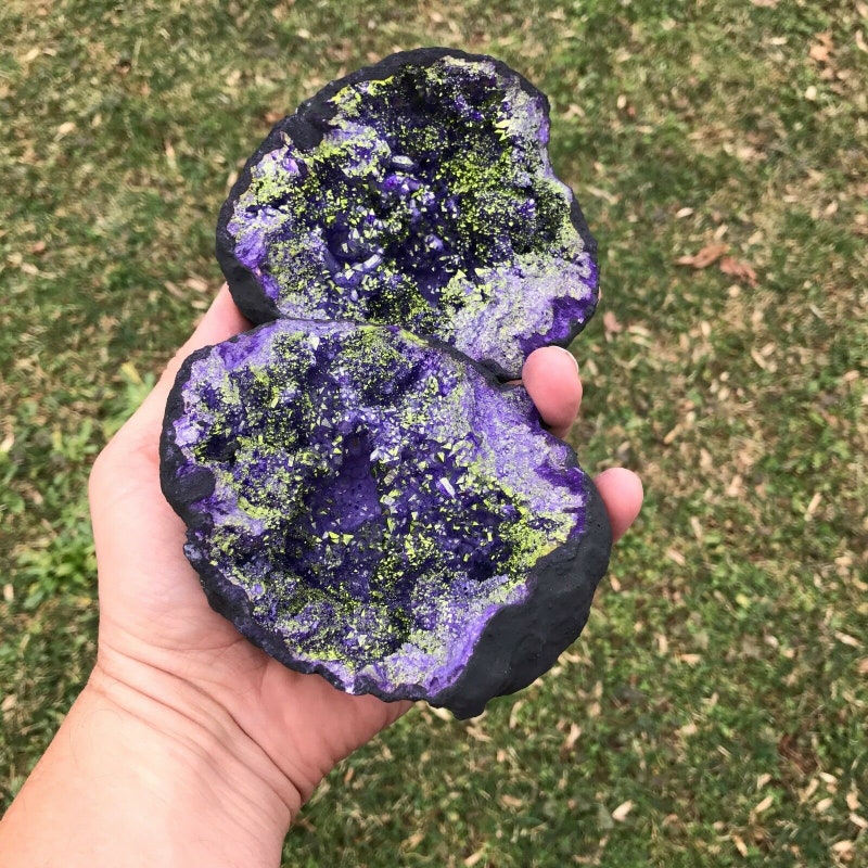 Green Geode - Etsy