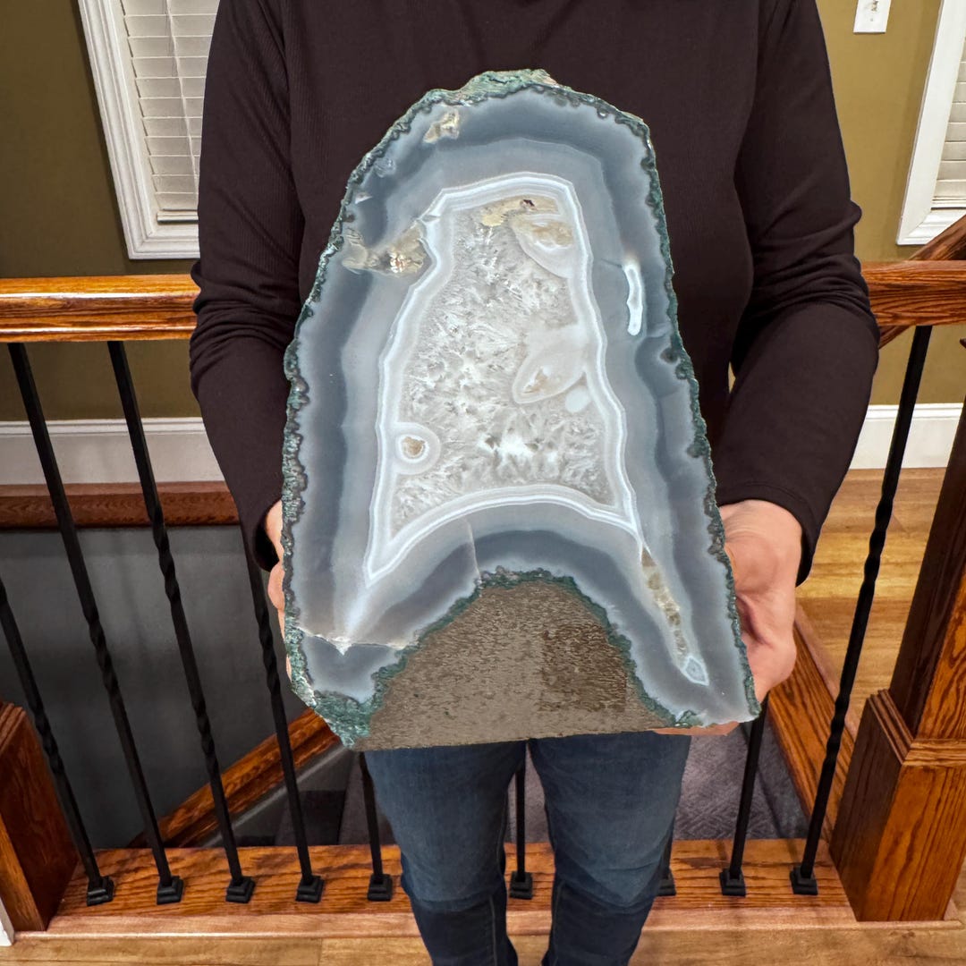 Winter Sale!!** GORGEOUS Natural Agate Druze Geode Crystal Cluster ...