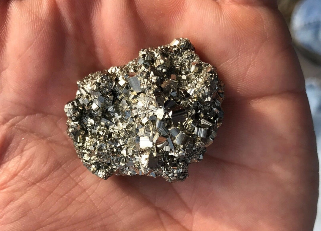 Winter Sale 1 Large Natural Rhombic 3-6 Oz Pyrite Crystal Cluster ...