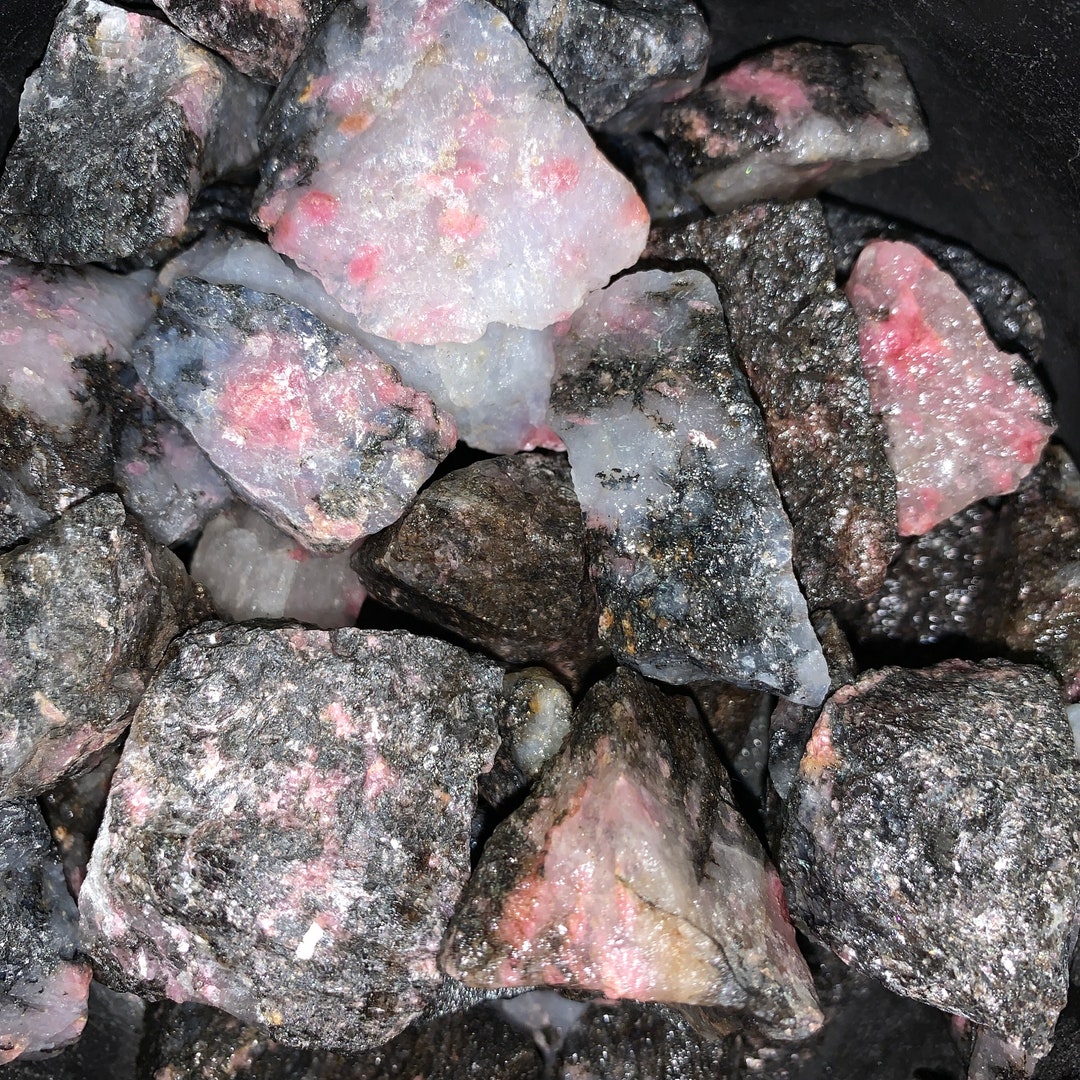 PREMIUM Black RHODONITE Rough: You Choose the Weight (high Quality ...