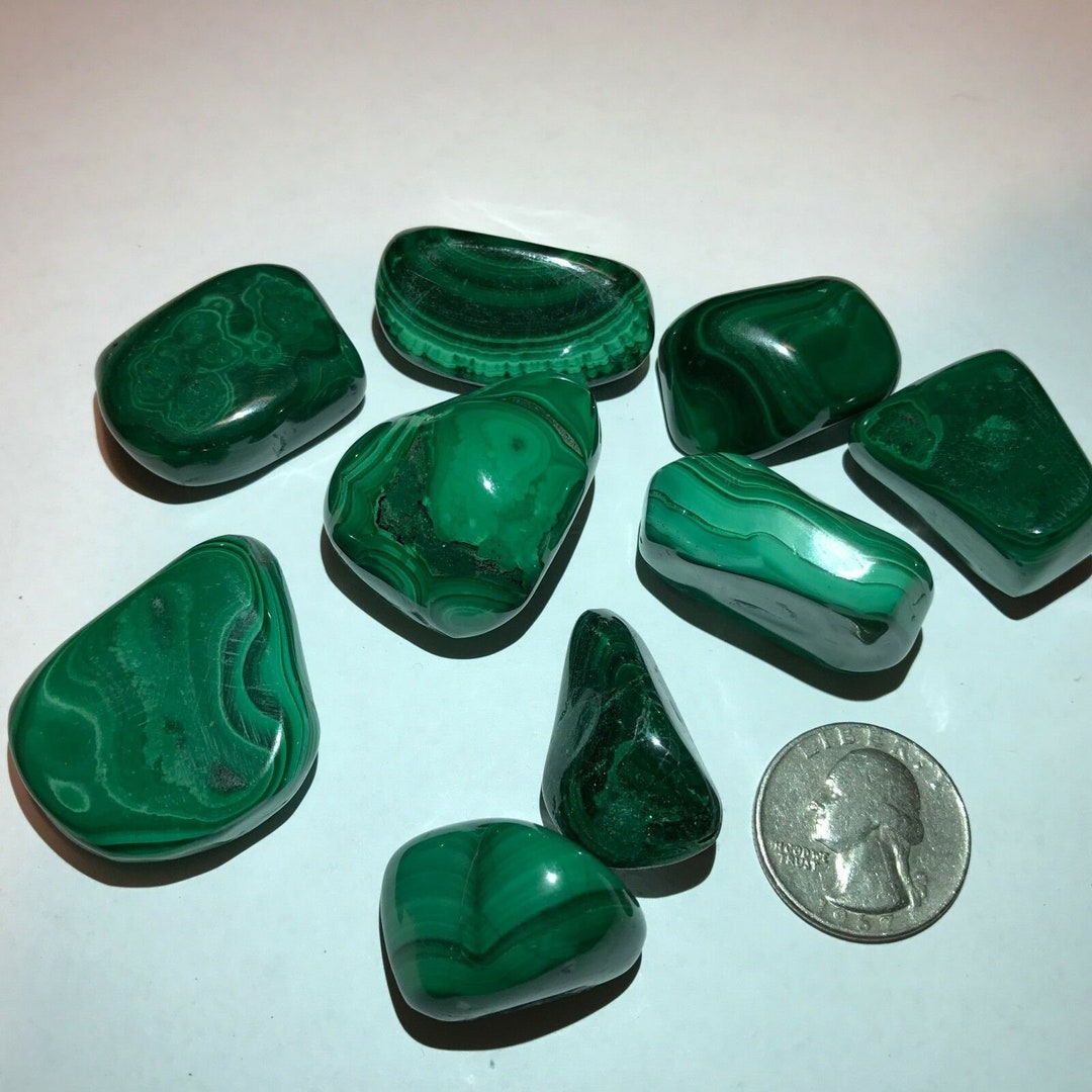 1/2 Pound Lot Tumbled and Polished Natural Green MALACHITE Crystals - Etsy