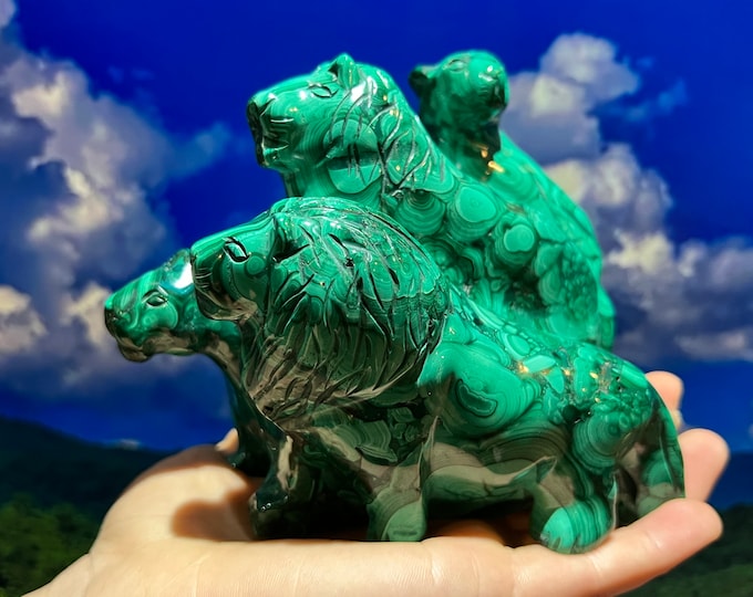 Malachite Dog - Etsy