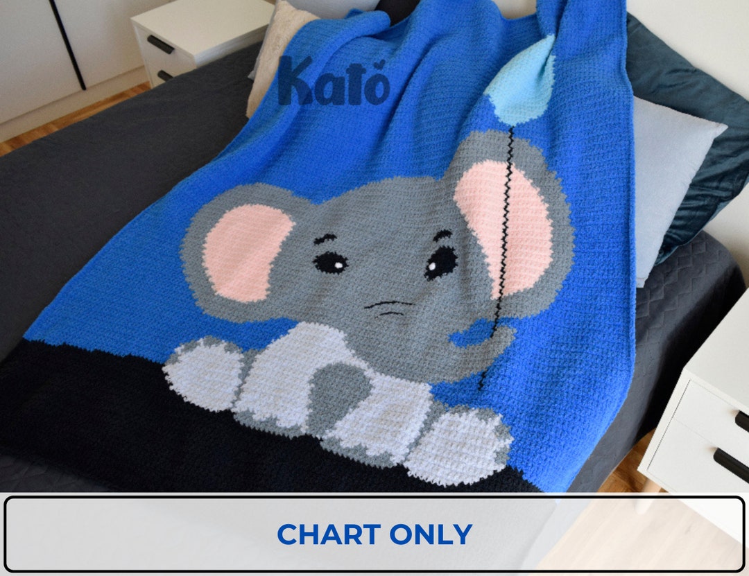 Elephant Crochet Blanket Pattern: Baby Toddler DIY (chart Only) - Etsy