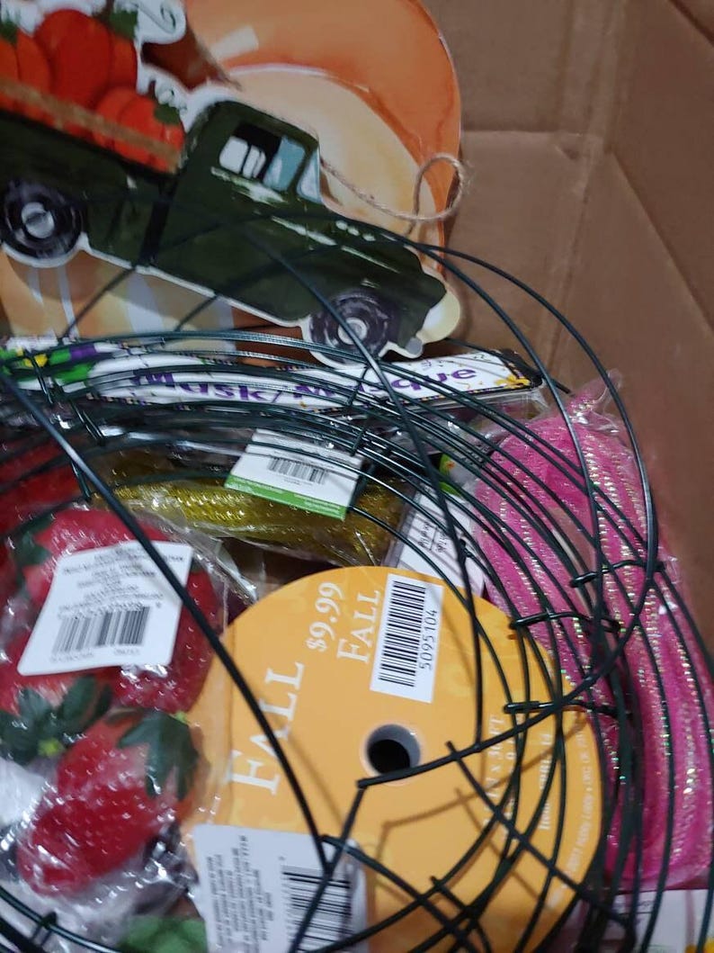 Wreath Supply Box, Wreath Supplies, Crafting Supplies, Destash Box ...