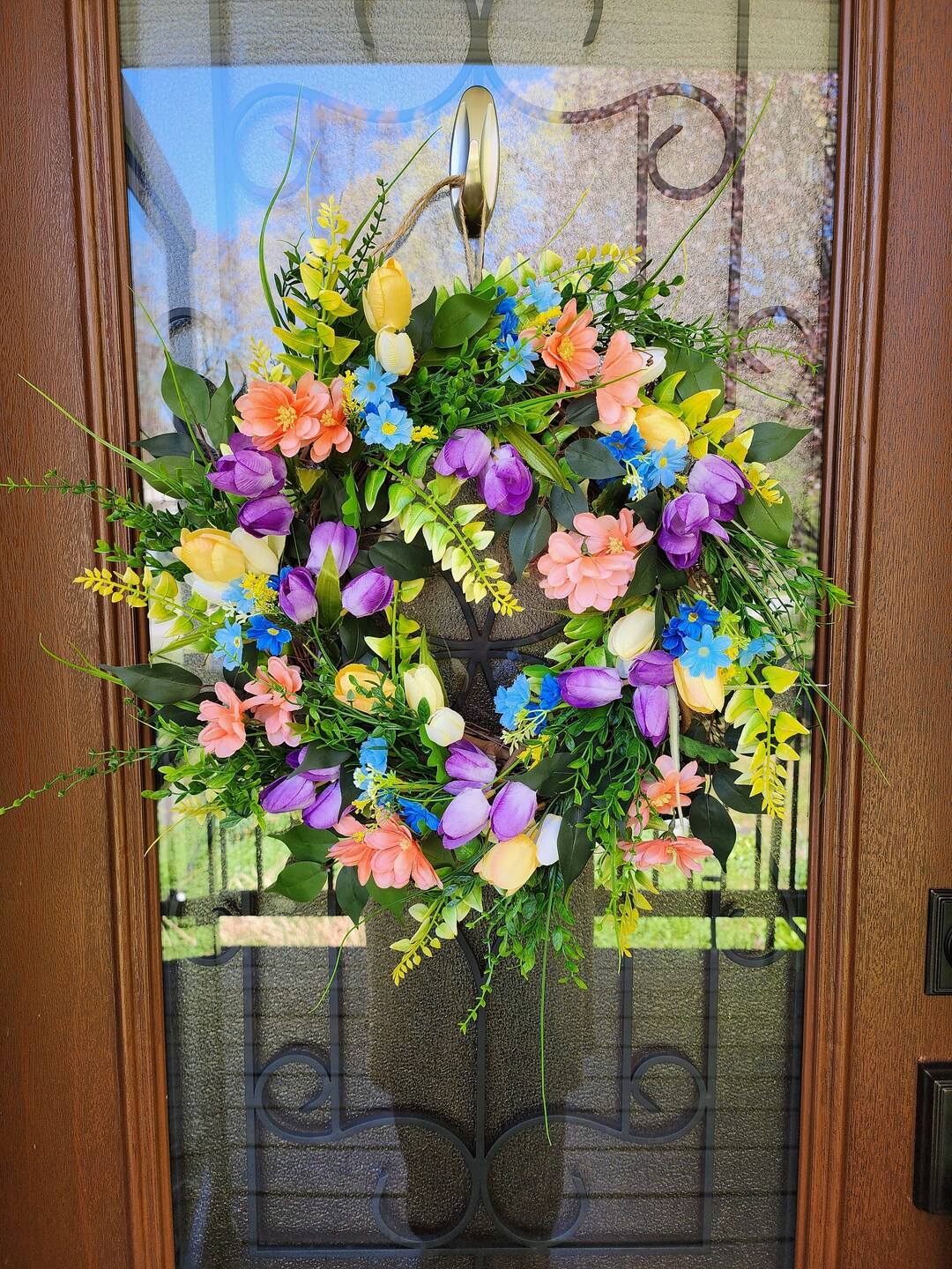 Spring Floral Wreath, Small Spring Wreath, Small Floral Wreath, Spring ...