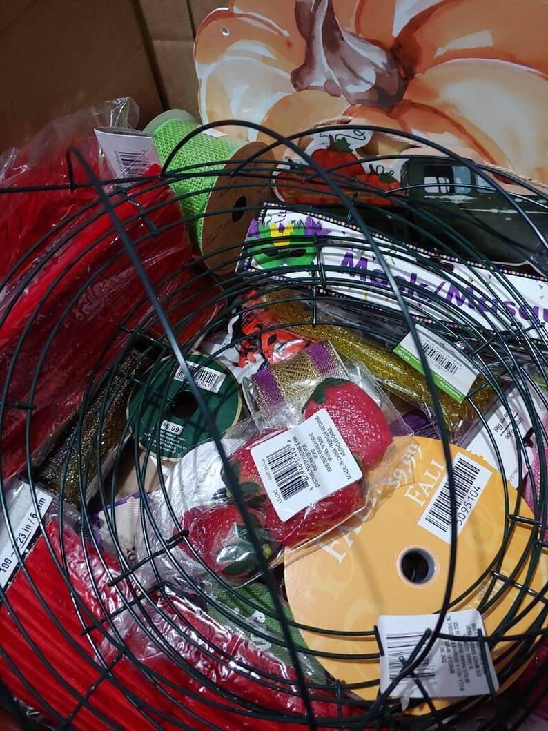 Wreath Supply Box, Wreath Supplies, Crafting Supplies, Destash Box ...