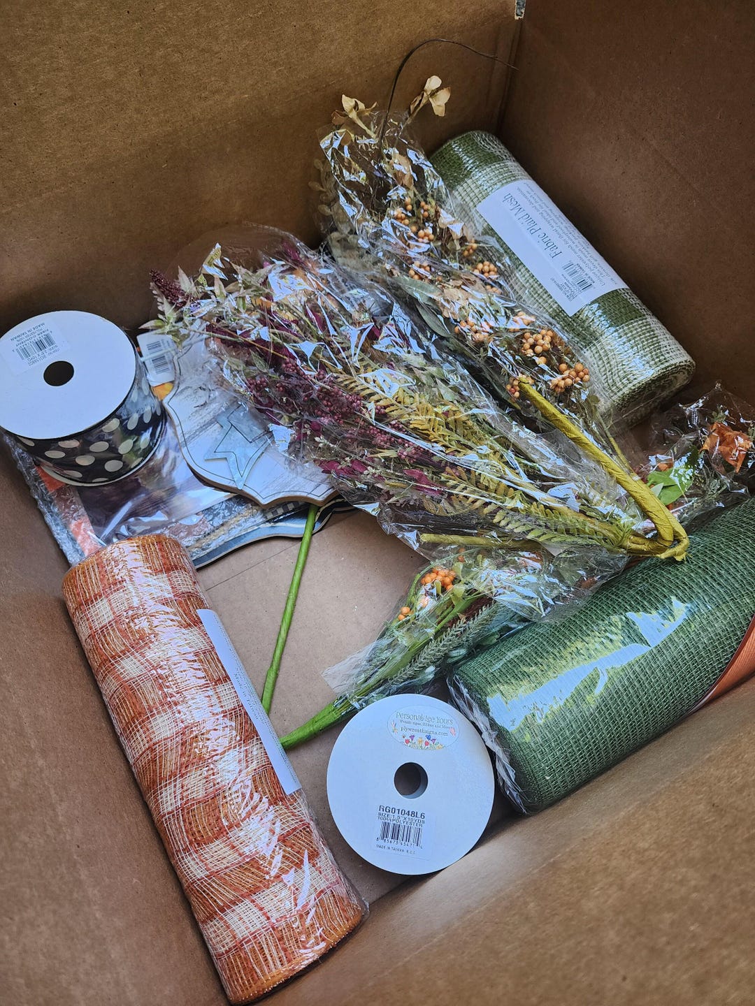 Wreath Supply Box, Wreath Supplies, Crafting Supplies, Destash Box ...