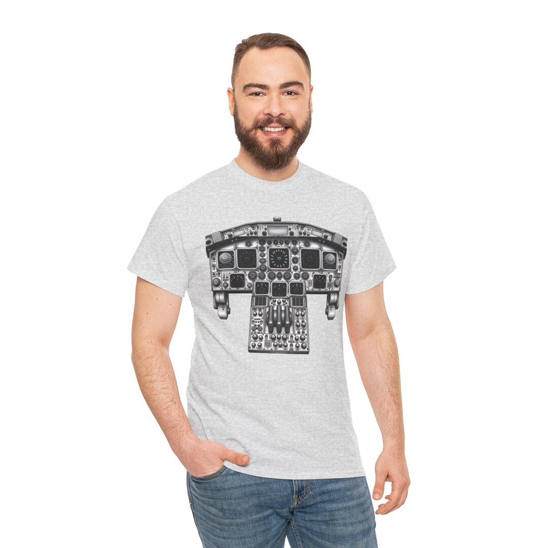 Aviation Instrument Panel T-shirt: Stylish Cotton Tee for Pilots ...