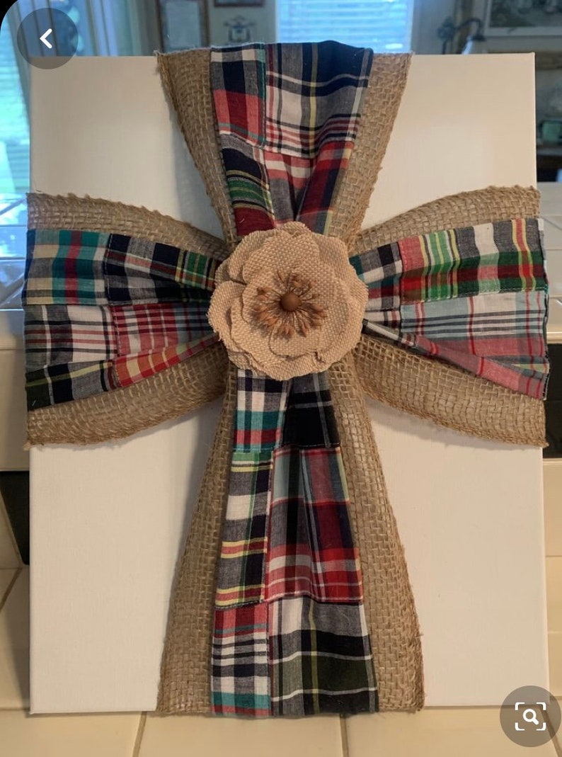 Burlap Cross - Etsy