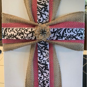 Burlap Cross - Etsy