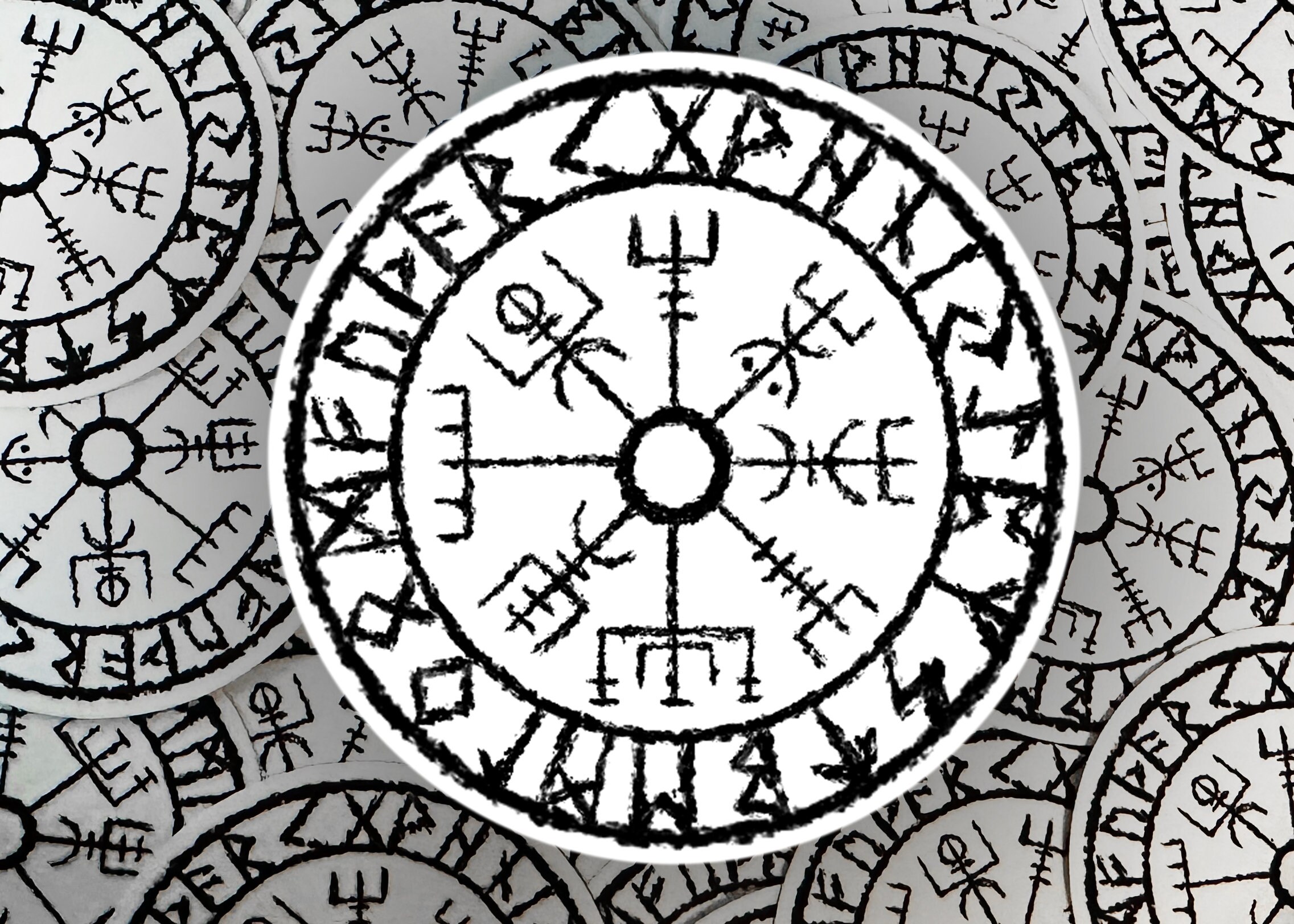 Vegvisir Sticker Nordic Compass Viking Compass Vinyl Sticker - Etsy